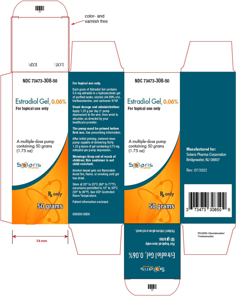 Estradiol Gel 0.06% Pump 37.5 gm by Solaris Pharma — Mountainside Medical