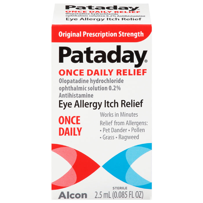 Pataday Once Daily Eye Allergy Itch & Redness Relief Eye Drops 2.5 mL ...