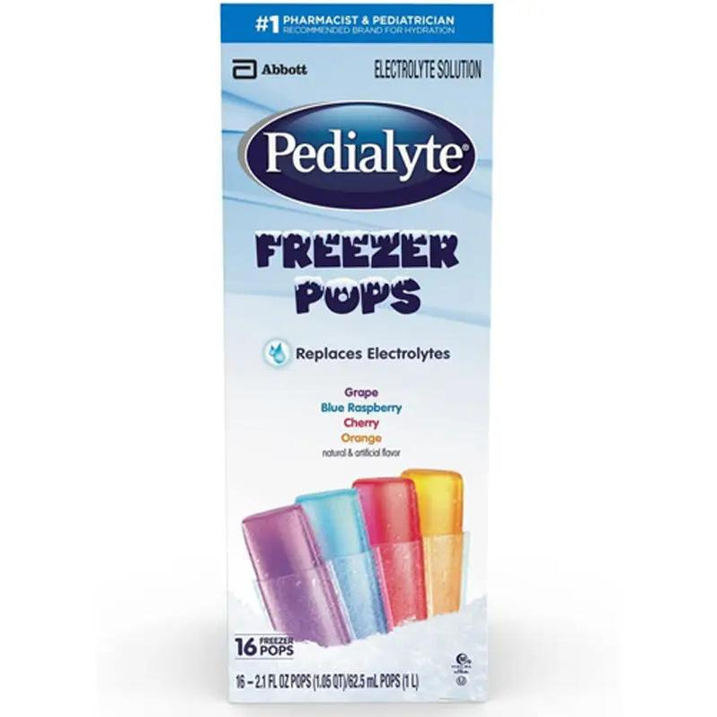Pedialyte Electrolyte Freezer Pops 16 Assorted Flavors — Mountainside ...