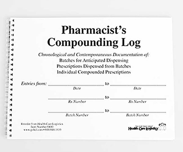 Pharmacists Compounding Log Book — Mountainside Medical