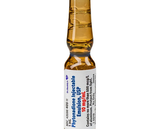 Phytonadione Injectable 1 mL Emulsion 10 mg/ mL Ampules — Mountainside ...