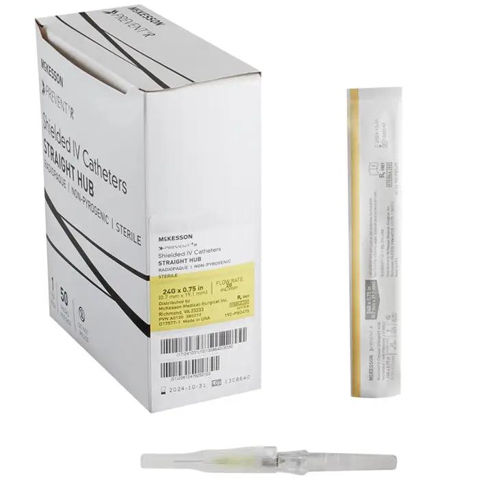 Prevent Peripheral IV Catheter 24 Gauge 3/4 Inch — Mountainside Medical ...
