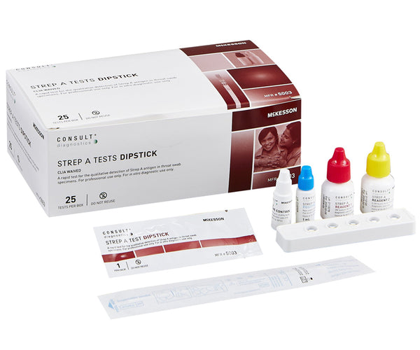 McKesson Rapid Strep A Test Kit | 25 Tests | Buy Now — Mountainside Medical