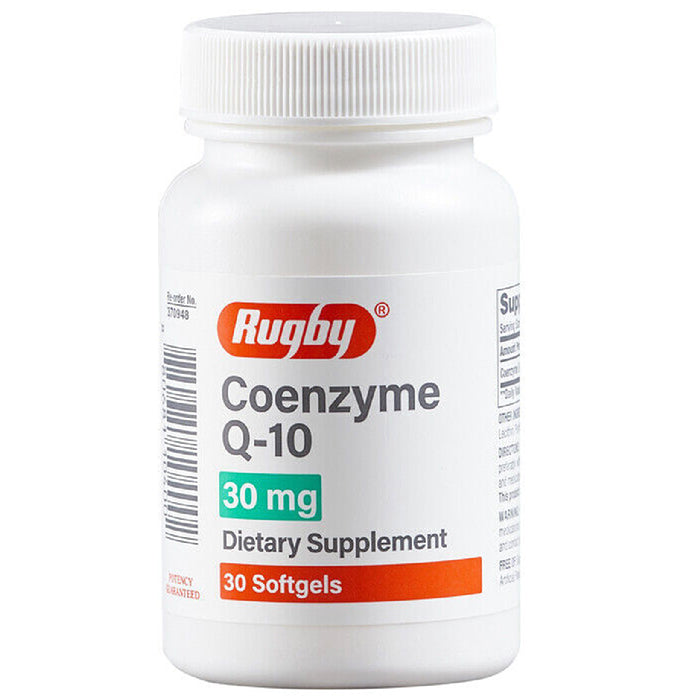 Rugby Coenzyme Q10 (CoQ10) Antioxidant 30 mg Gelcaps 30 Count ...