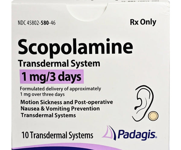 Scopolamine Transdermal Patches for Motion Sickness Relief ...