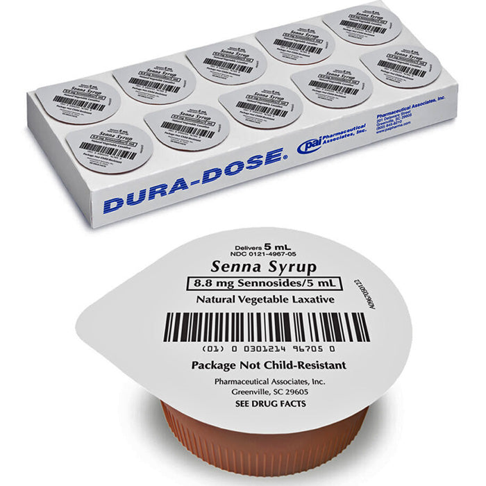 Senna Syrup 8.8 mg Sennosides Natural Vegetable Laxative Unit Dose Cup ...