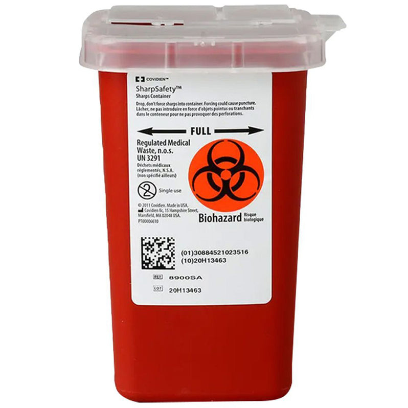 SharpSafe Phlebotomy Sharps Container, Red 1 Quart — Mountainside Medical