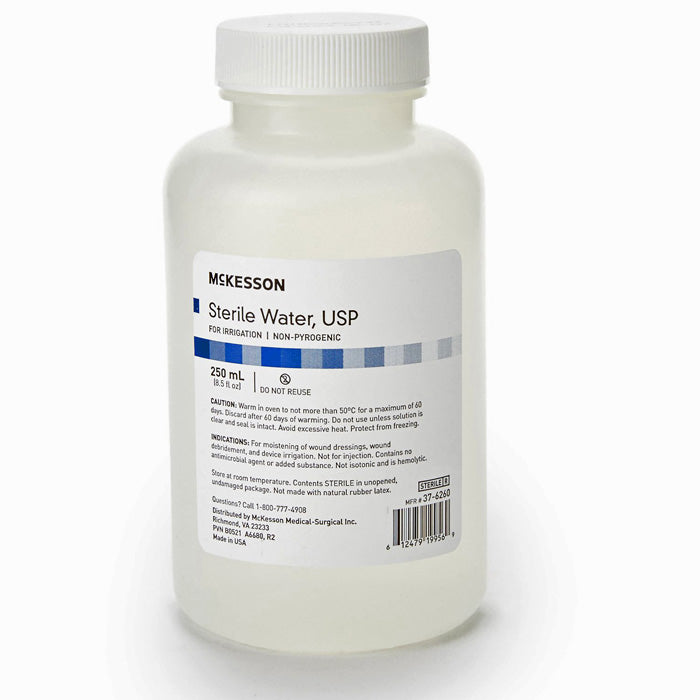 Sterile Water Irrigation Solution 250 mL Bottle with Screw-Top ...
