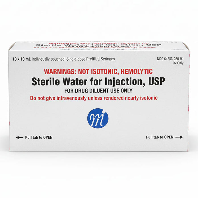 Sterile Water for Injection USP | Safe Dilution & Medication Mixing ...