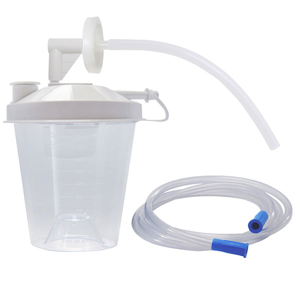 Suction Canister 800cc Kit with Sealed Lid, Hydrophobic Filter and 10 ...