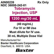 Tobramycin for Injection 1200mg/30mL Multiple Dose Vial 30 mL ...