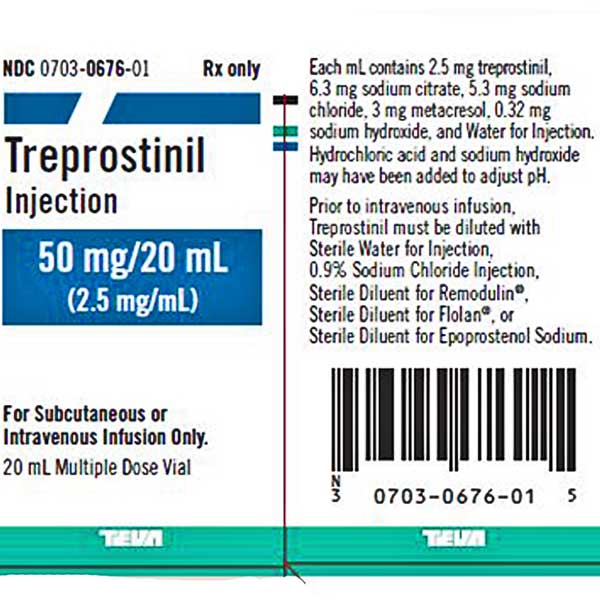 Treprostinil Injection 2.5mg/mL Multiple-Dose Vial 20 mL — Mountainside ...