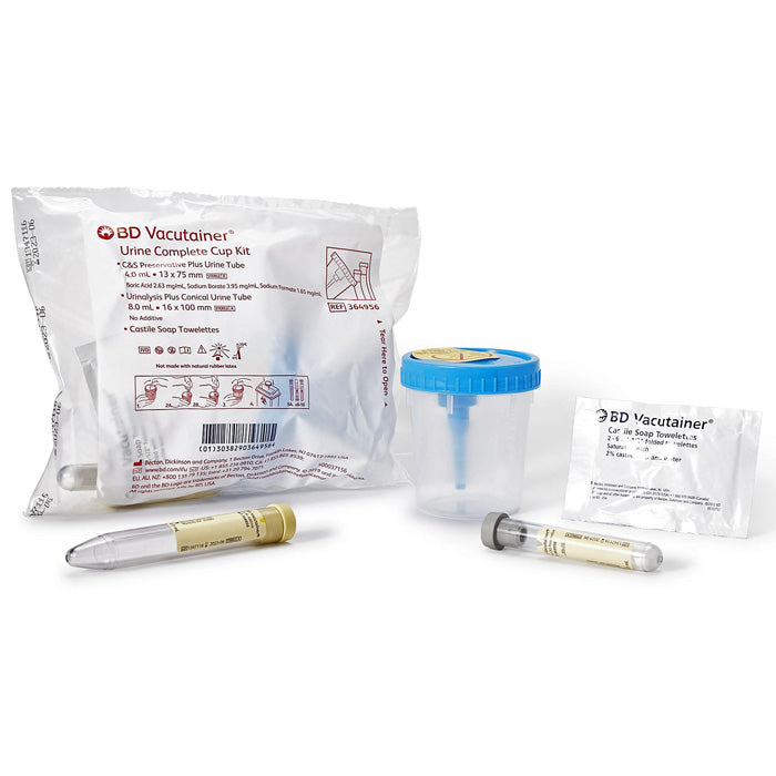 BD Urine Collection Kit Vacutainer with 4 mL 50/case — Mountainside ...