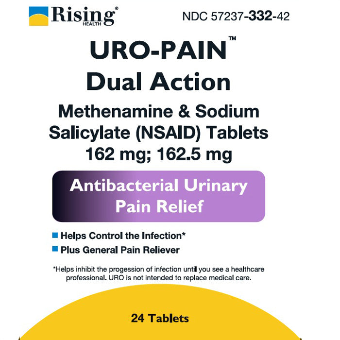 Uro-Pain Antibacterial Urinary Pain Relief Medicine 24 Count ...