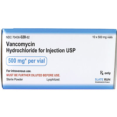 Vancomycin HCL Injection 500 mg Glycopeptide Antibiotic — Mountainside ...