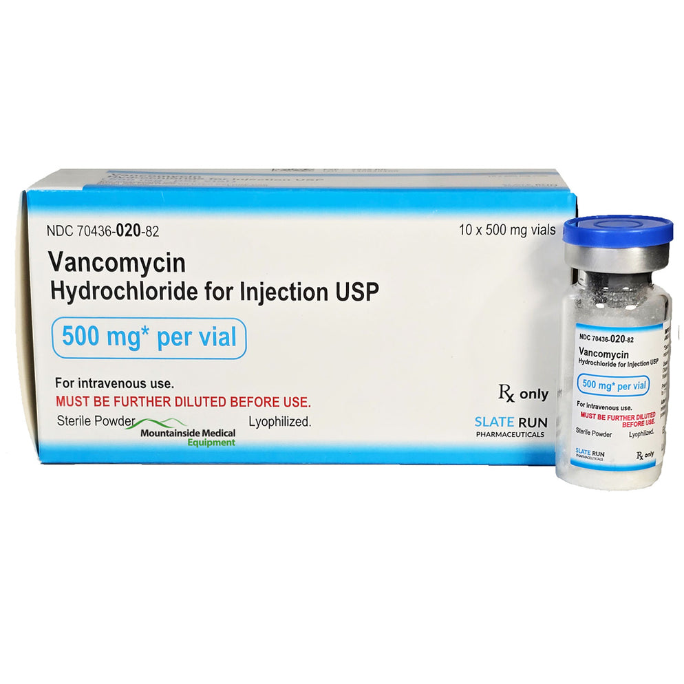 Vancomycin HCL Injection 500 mg Glycopeptide Antibiotic — Mountainside ...