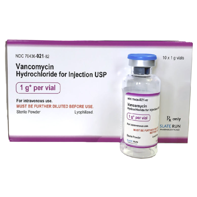 Vancomycin Hydrochloride Injection 1 gram Vial, Preservative Free (RX ...