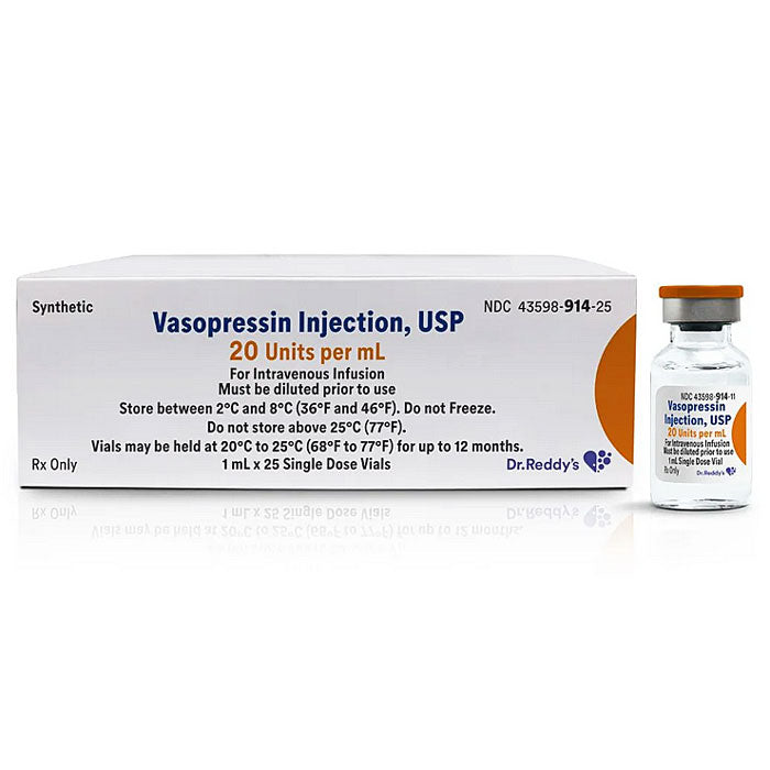 Vasopressin Injection Vial | Blood Pressure Emergency Care ...