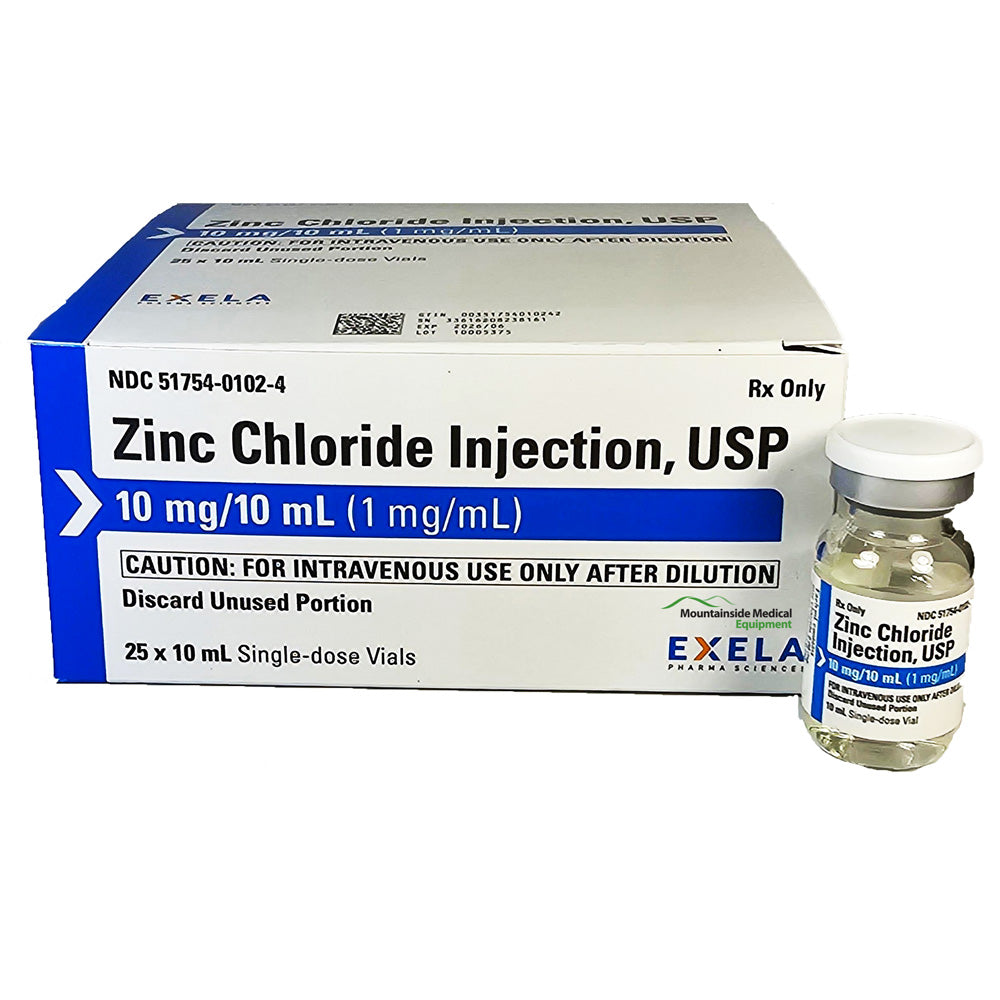 Zinc Chloride Injection 10 mg/10 mL Sindle Dose Vials — Mountainside ...