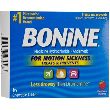 Bonine Chewables Motion Sickness 16 Chewable Tablets — Mountainside ...