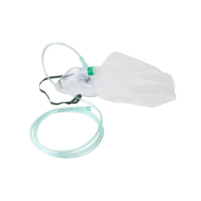 Non-Rebreathing Oxygen Mask, Adult with 7' tubing, Universal Connector ...