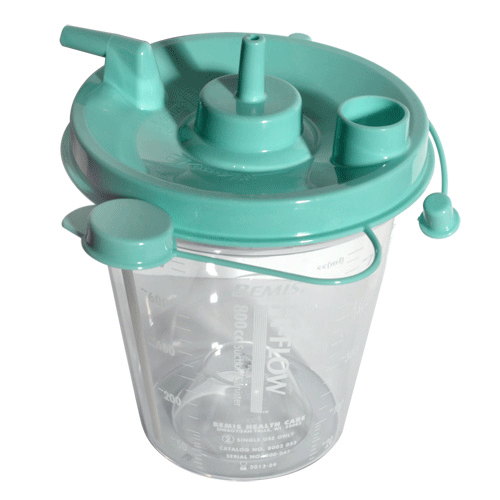 Hi Flow Suction Canister 800cc with Hydrophobic Filter, Leak-free Seal ...