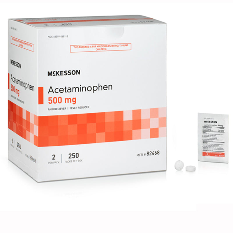 Acetaminophen Extra-Strength 500mg Unit Dose Tablet 250 x 2's ...