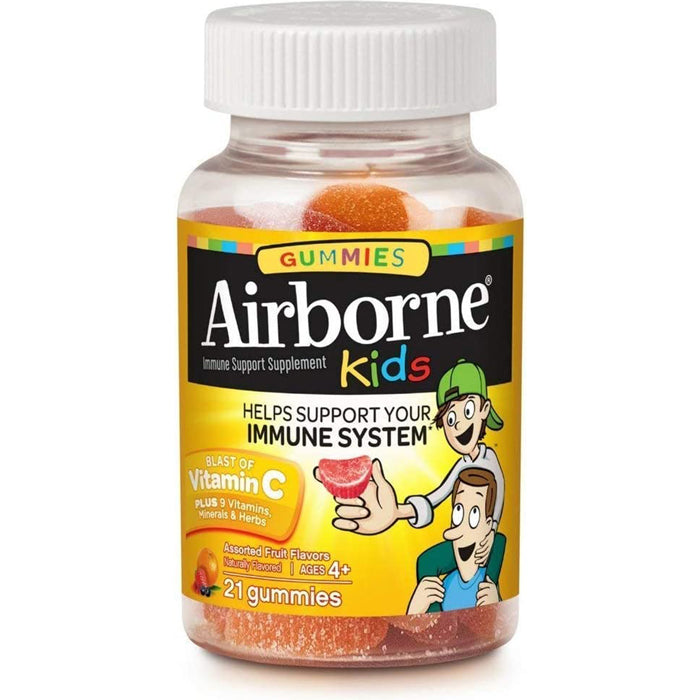 Airborne Kids Immune Support Gummies Assorted Fruit, 21 Count ...