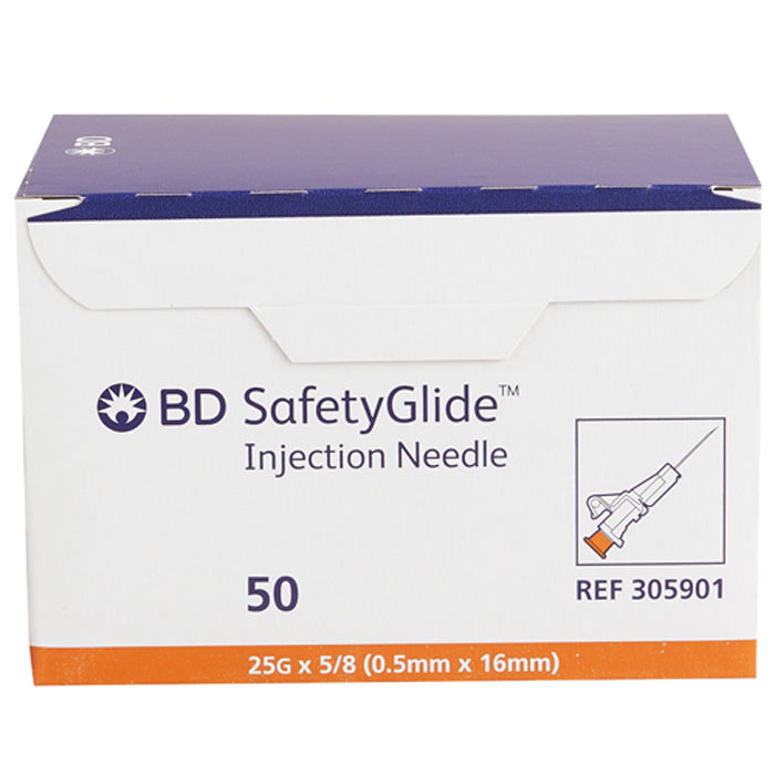 BD Hypodermic Needles 25G x 5/8" SafetyGlide — Mountainside Medical ...