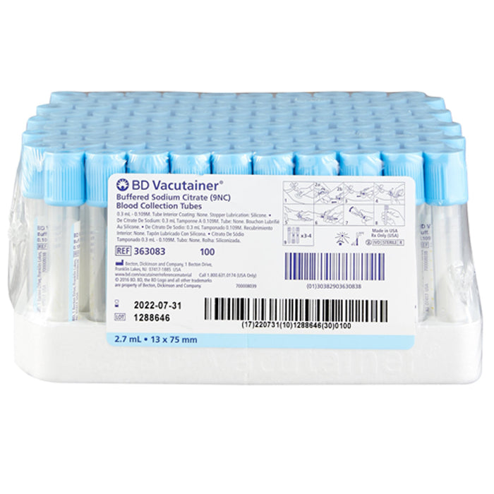 Citrate Blood Collection Tubes BD 363083 Vacutainer 2.7 mL with Hemoga ...