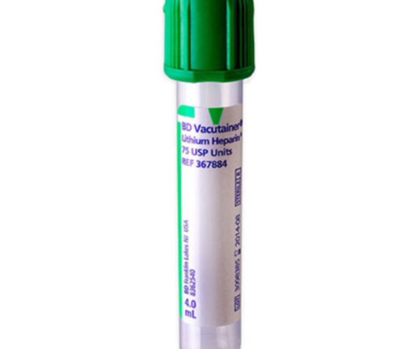 BD Vacutainer Lithium Heparin 4 mL Blood Collection Tubes ...