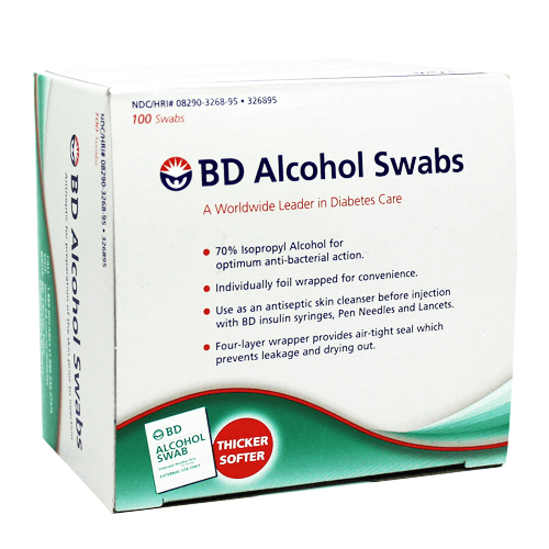 BD Alcohol Prep Pads Swab 100/Box — Mountainside Medical Equipment