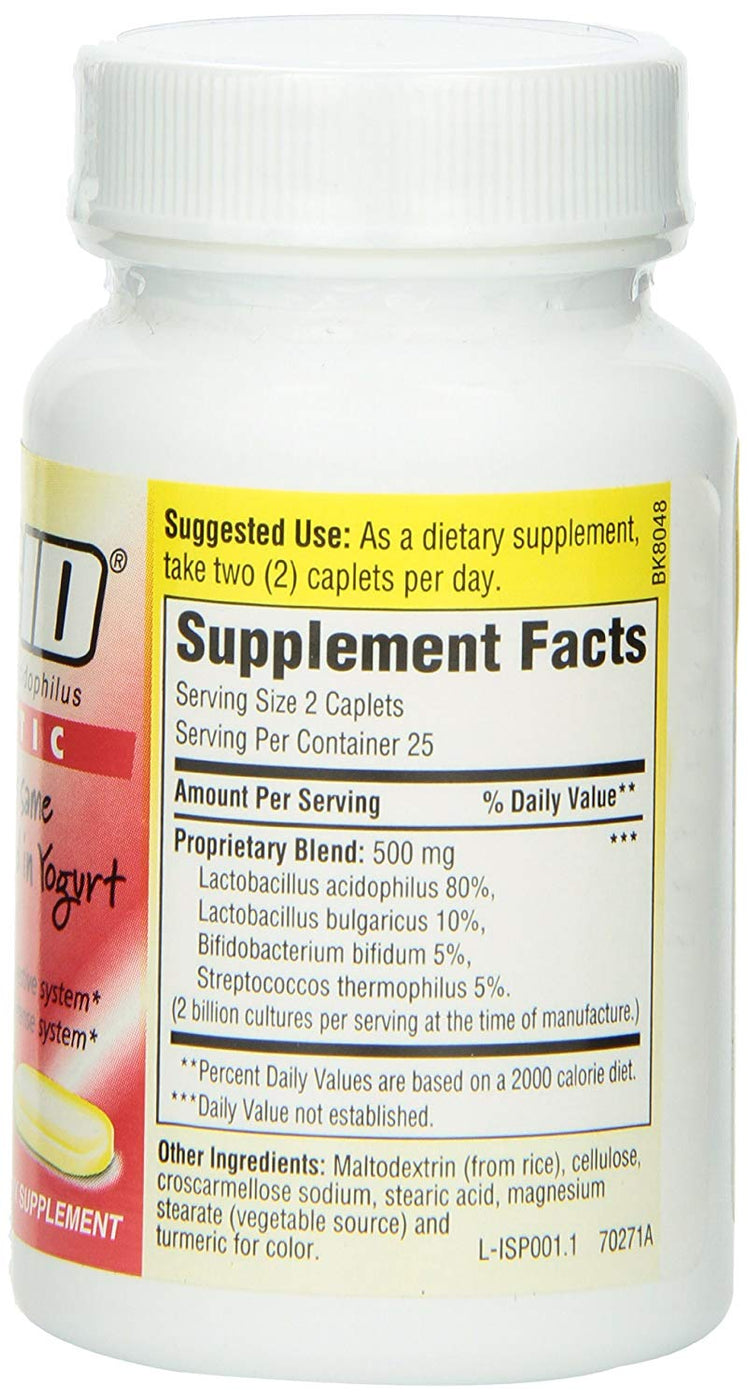 Bacid Probiotic Caplets for Digestive Health 50 ct — Mountainside Medical