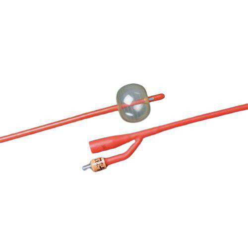 Bardex Red Rubber Foley Catheter Coated with Silver Hydrogel 16 French ...