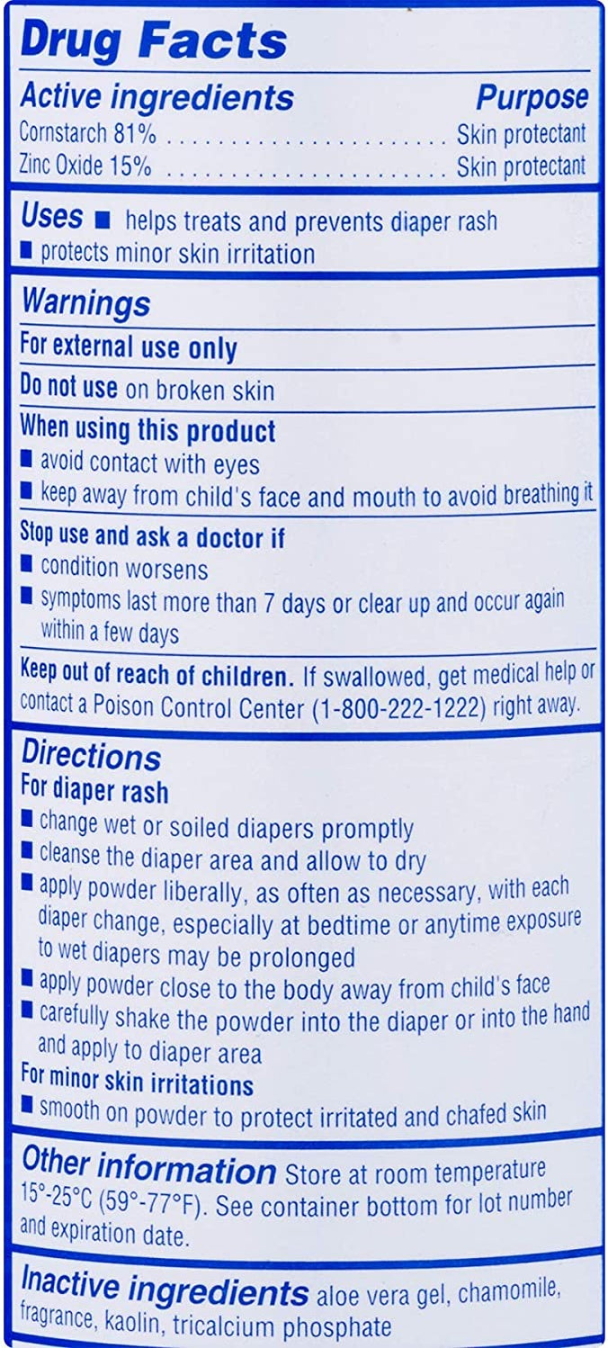 Caldesene Diaper Rash Protecting Cornstarch Baby Powder with Zinc Oxid ...