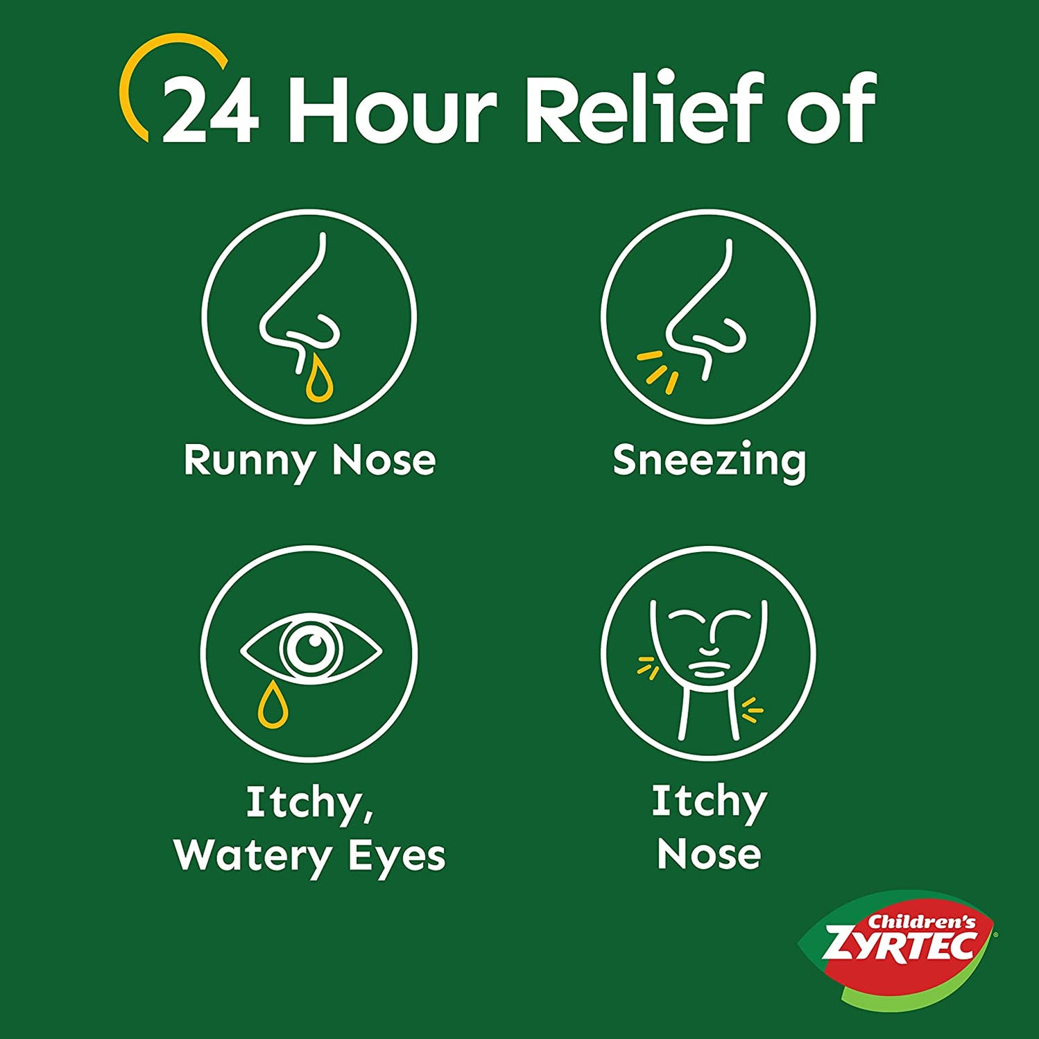 Children's Zyrtec 24 Hour Allergy Relief Dissolve Tabs Citrus Flavored ...