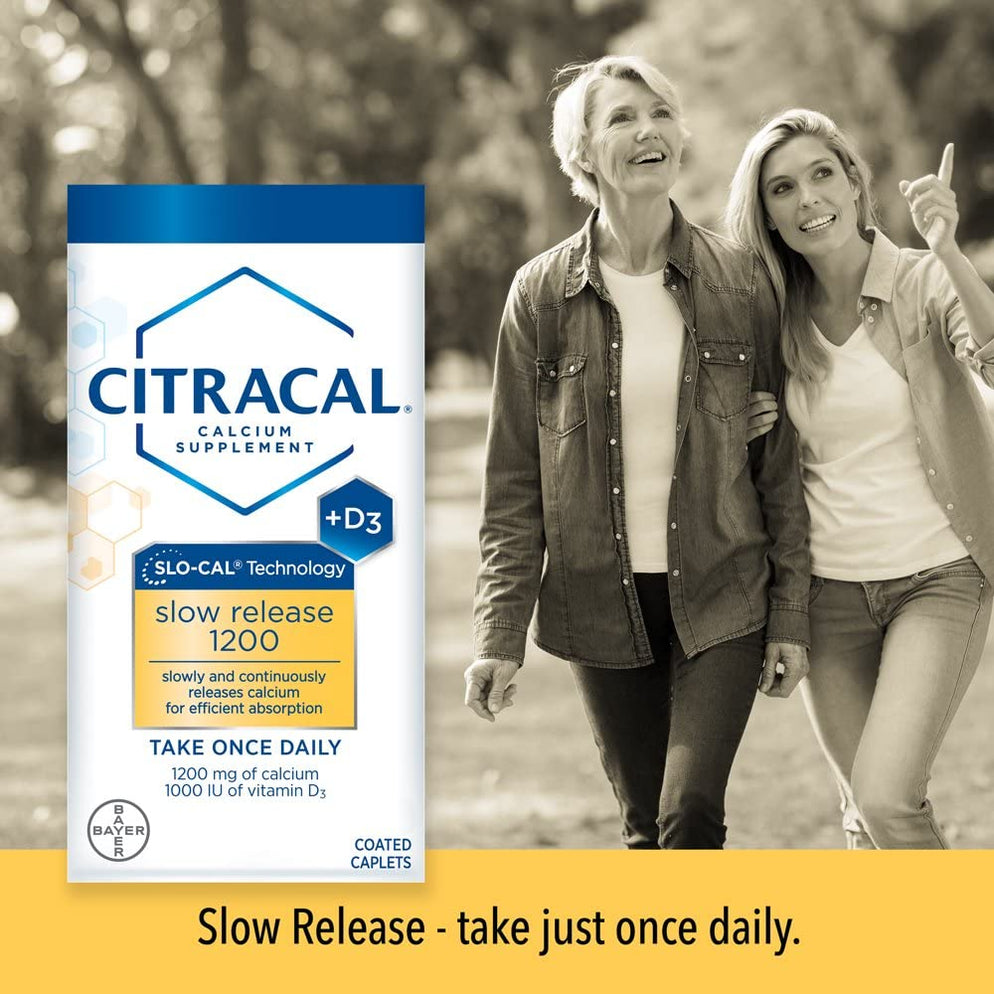 Citracal Slow Release 1200, Calcium Citrate 1200 mg, Calcium Carbonate ...