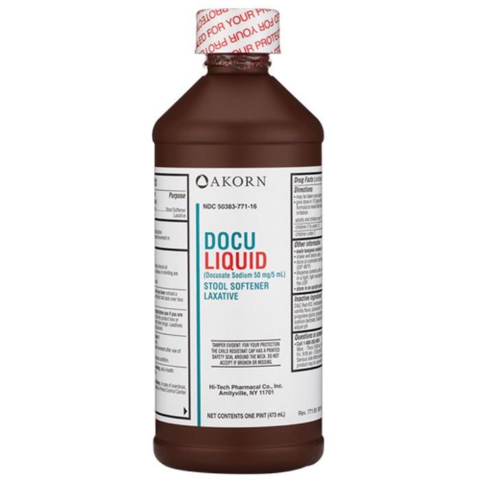 Docusate Sodium Liquid Stool Softener Syrup 150mg/15mL, 480 mL ...