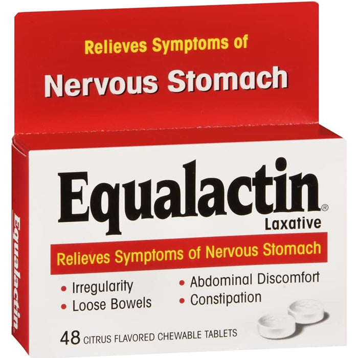 Equalactin Chewable Laxative for Nervous Stomach & Constipation 48 Cou ...