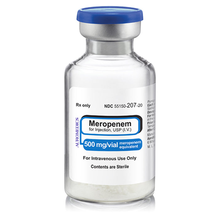 Meropenem for Injection 500 mg Vial, 10 Pack — Mountainside Medical ...