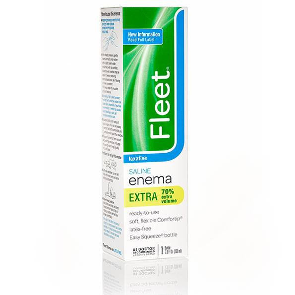Fleet Saline Laxative Enema for Adults Extra Sodium Phosphate 7.8 oz ...