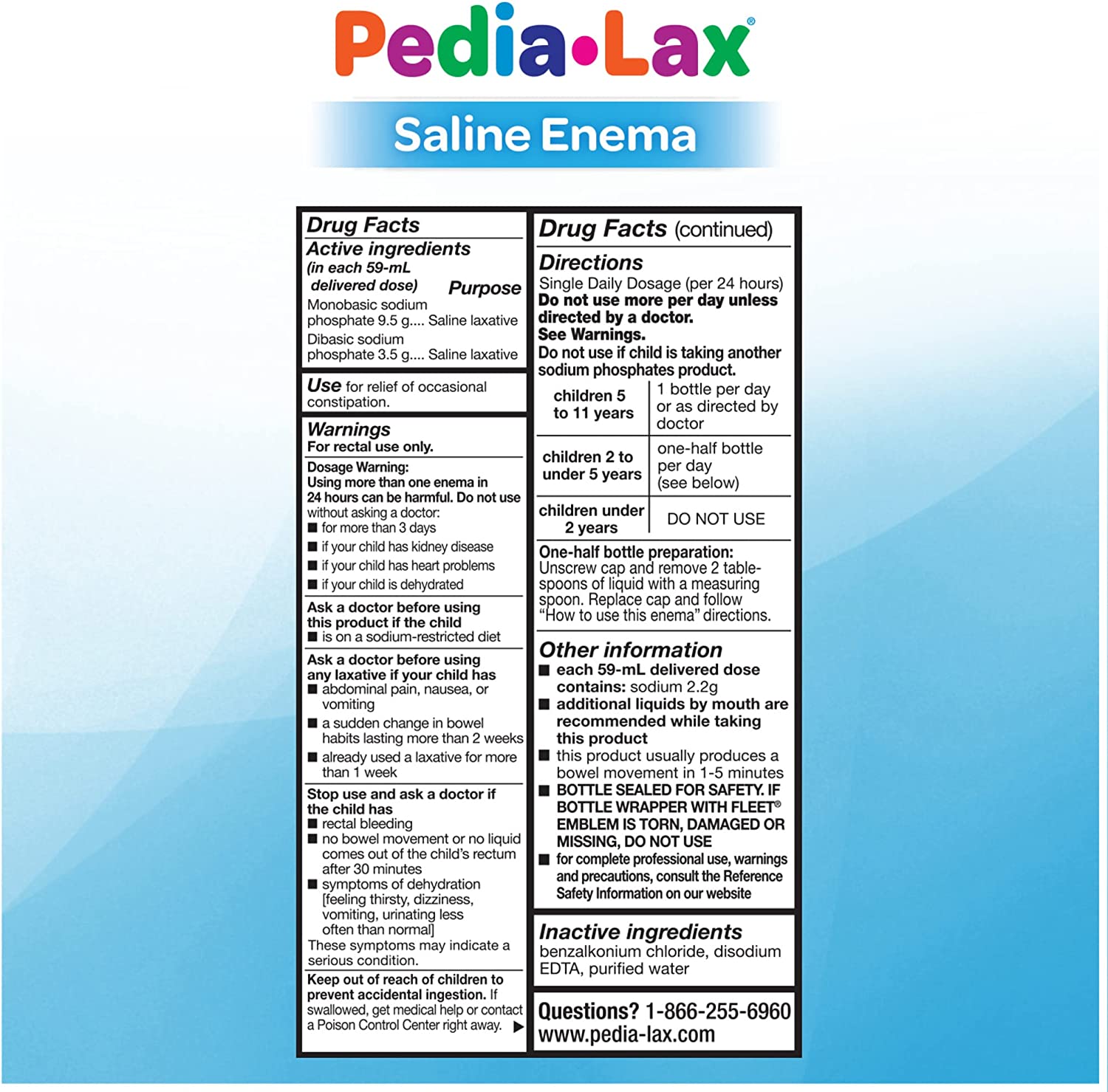 Pediatric Fleet Enema FLEX Enema Phosphates Laxaney