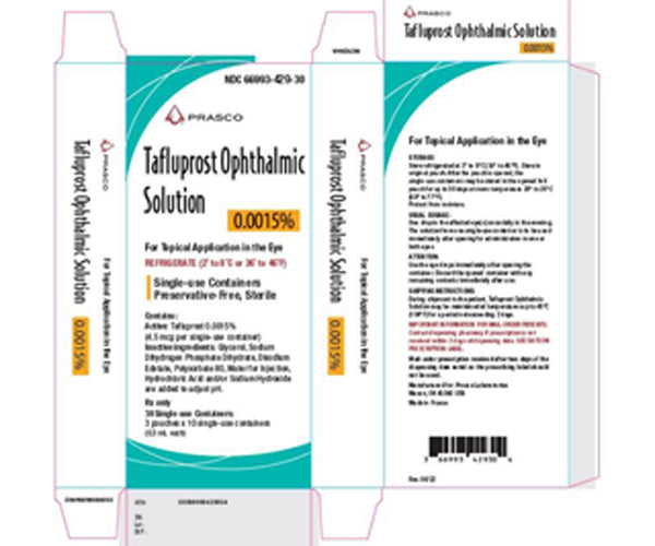 Tafluprost Ophthalmic Solution Eye Drops 0.0015% Preservative Free, St ...