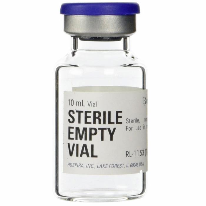 Pfizer Sterile Empty Vial 10mL Glass — Mountainside Medical Equipment