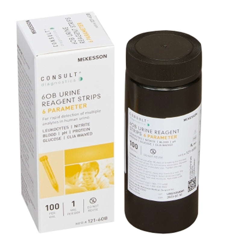 6 OB Urine Reagent Test Strips, 100 Per Bottle — Mountainside Medical ...