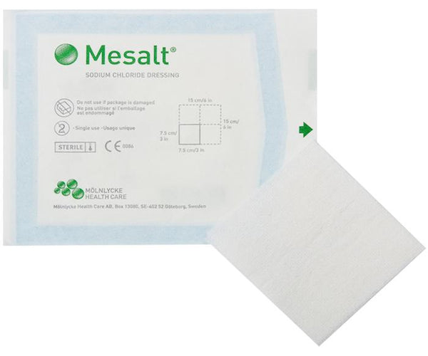 Mesalt Sodium Chloride Impregnated Absorbent Dressings — Mountainside ...