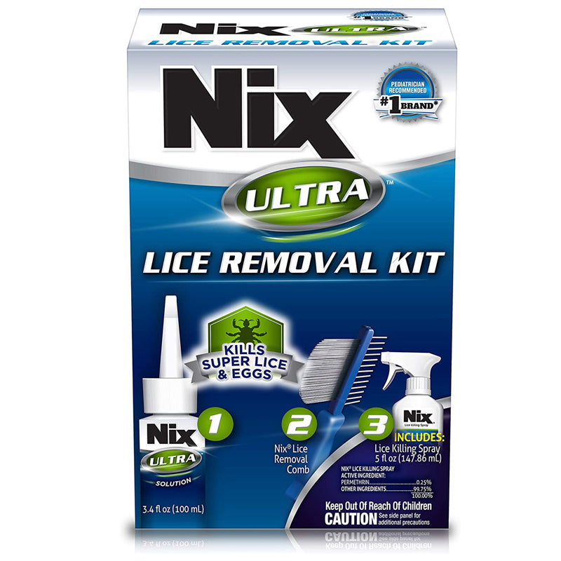 Nix Ultra Lice Removal Kit with Super Lice Treatment Solution, Metal C ...