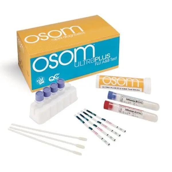 OSOM Ultra Plus Influenza A+B Rapid Testing Kit Nasal Swab & Nasophary ...