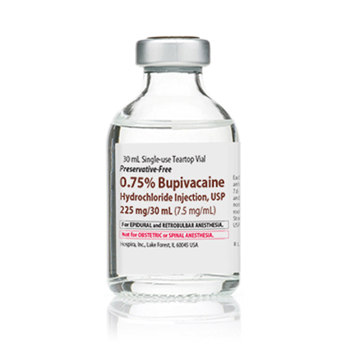 Bupivacaine 0.75% for Injection Single-Dose Vials 30 mL, 25/Tray (Rx ...