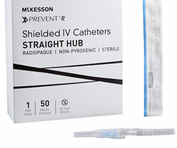 IV Catheters 22 gauge x 1" Prevent R Shielded with Button Retracting S ...